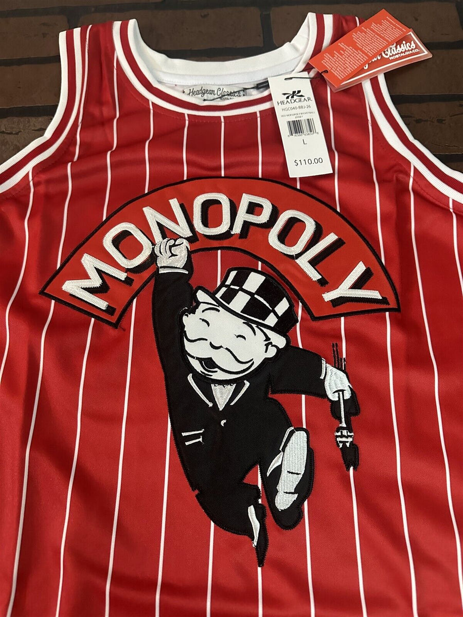 MONOPOLY Red Headgear Classics Basketball Jersey ~Never Worn~ L – DV ...