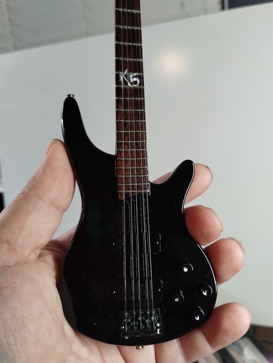 FIELDY (KoRn)- K5 5 String Black Custom1:4 Scale Replica Bass Guitar ...